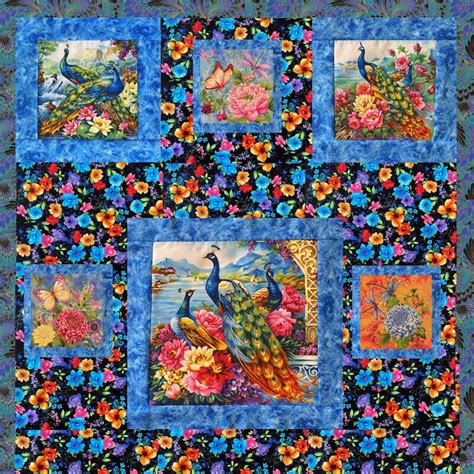 Peacock Quilt Etsy