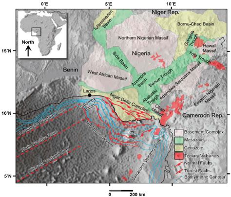 Location Map Of The Niger Delta Region Showing The Main Sedimentary