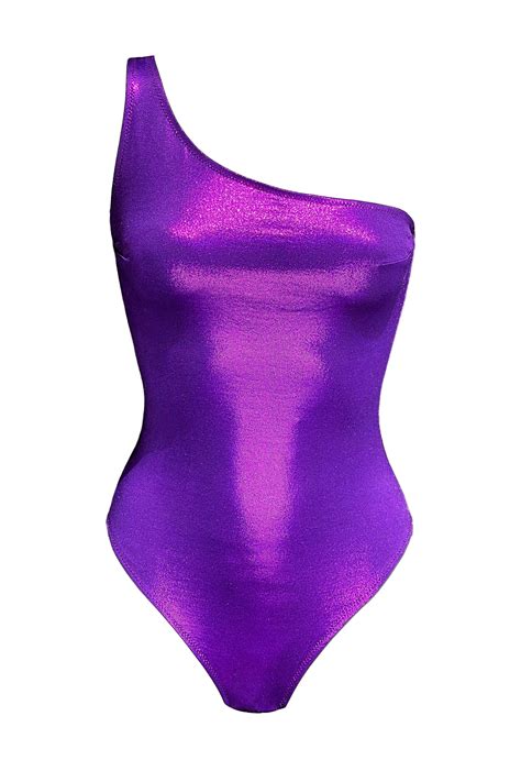 Amelia Metallic Violet Swimsuit Yesundress
