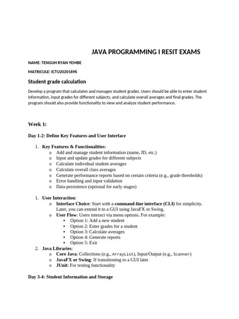 Java Programming I Exams Pdf