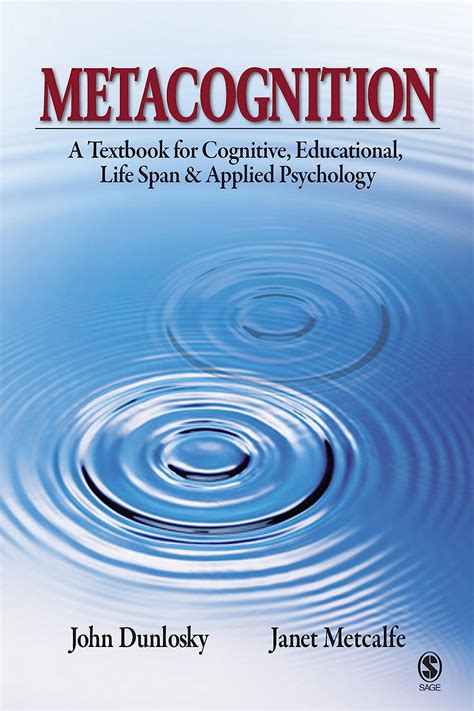 Metacognition English Edition Ebook Dunlosky John Metcalfe Janet Amazon Fr Boutique Kindle