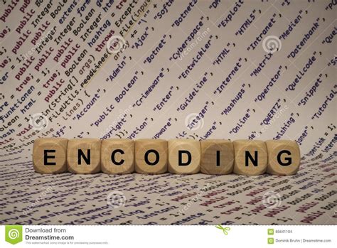 Encoding Cube With Letters And Words From The Computer Software