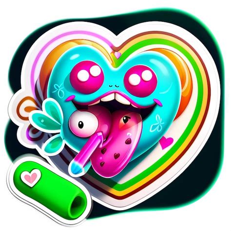 Premium Photo Heart Shaped Stickers 3d Hearts With Different Designs