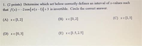 Solved 1 2 Points Determine Which Set Below Correctly