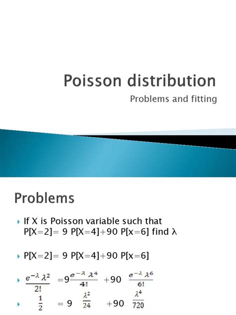 4 Poisson Distribution Problems Pdf Teaching Mathematics Poisson Distribution