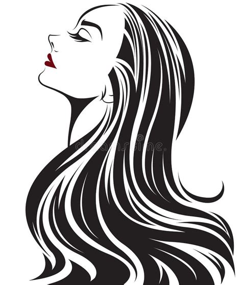 Long Hair Icon Black Stock Illustrations 8653 Long Hair Icon Black