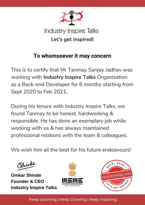 Tanmay Jadhav On Linkedin Internship Learning Github Developer