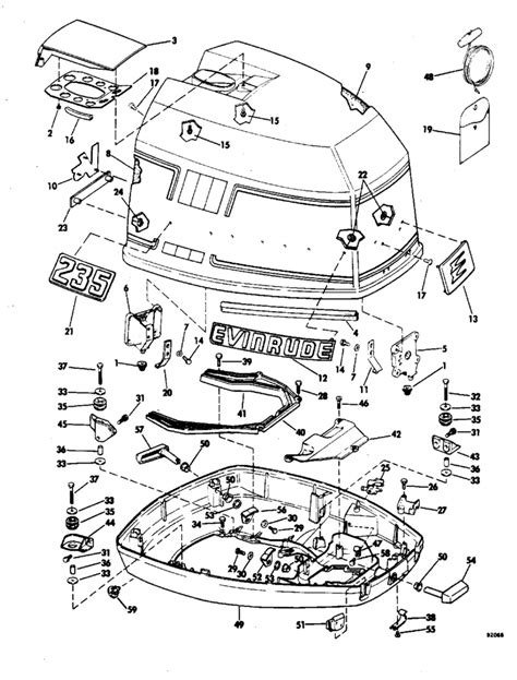 Evinrude Motor Cover Parts For 1979 150hp 150940C Outboard Motor