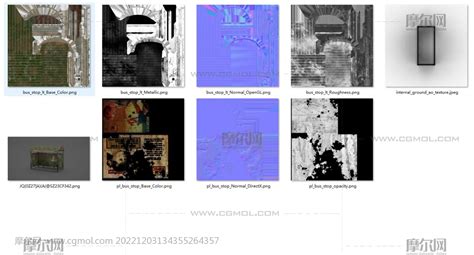破旧的公交站台 巴士站 公共汽车站候车亭3dmaya模型其他场景模型下载 摩尔网cgmol