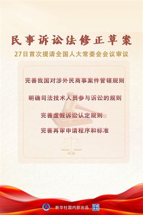 权威快报｜民事诉讼法修正草案提请审议 新华网