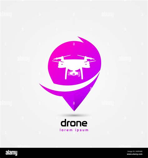 Map Mark With A Drone Symbol Vector Illustration Stock Vector Image