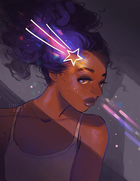 Safebooru 1girl Artist Name Breasts Camisole Commentary Curly Hair Dark Skinned Female Dark