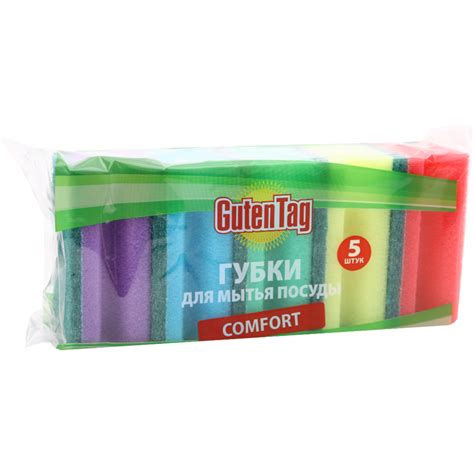 Губки для мытья посуды «guten Tag комфорт 5 шт купить в Минске недорого в рассрочку в