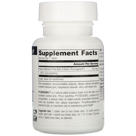 Source Naturals Pycnogenol 100 Mg 60 Tablets Iherb