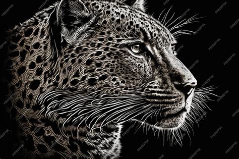 premium ai image the svelte outline of a leopard or panther