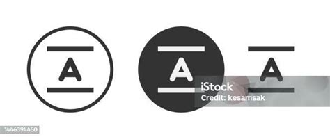 흰색 배경 평면 벡터 그림에 격리된 글꼴 높이 아이콘입니다 0명에 대한 스톡 벡터 아트 및 기타 이미지 0명 Brand Name Online Messaging