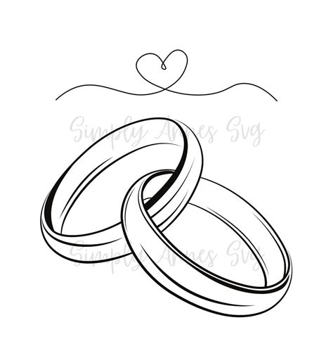 Marriage Rings Svg Ring Svg Wedding Svg Wedding Clipart Engagement