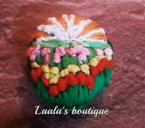 Hand Embroidery Scenery Button Behance