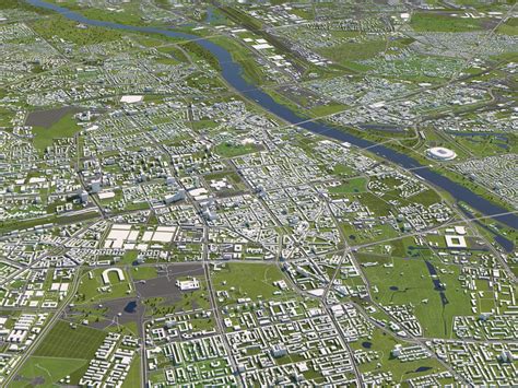 바르샤바 폴란드 50x50km 3d 모델 149 Max Fbx Obj Unknown Free3d