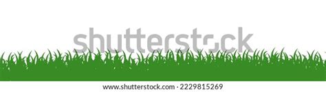 Vector Green Grass Silhouette Grass Repeating Stock Vector Royalty