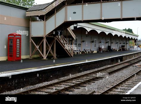Platform 2 At Churston Railway Station With Footbridge Across To