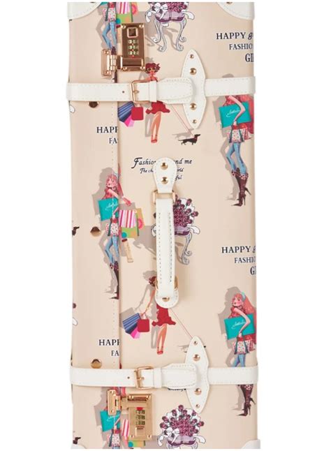 Limra Beige Fashion Girl Travel Bags Classic Leather Luggage 4 Pcs Set