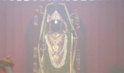 In Photos Ram Lalla Idols Forehead Illuminates With Surya Tilak At