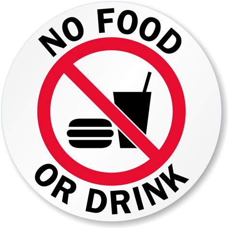 Printable No Food Or Drink Sign