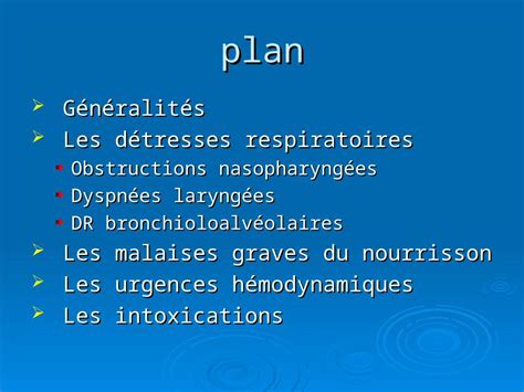 PPT Plan Généralités Généralités Les détresses respiratoires Les
