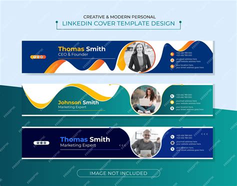 Pacote De Modelo De Design De Capa Do Linkedin Pessoal Vetor Premium