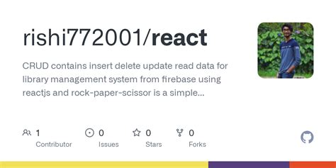 GitHub Rishi React CRUD Contains Insert Delete Update Read Data For Library Management