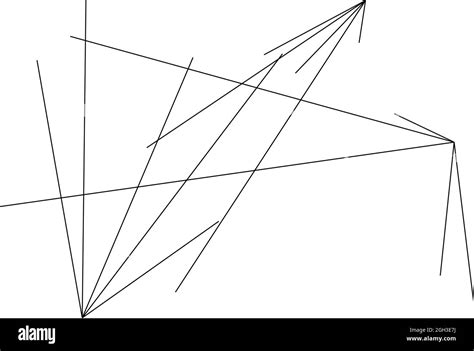 Random Structure Of Angular Geometric Lines Element Irregular Abstract Lines Element Vector
