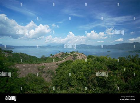 Lake Ilopango A Crater Lake That Fills A Volcanic Caldera In Central