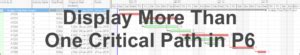 Display More Than One Critical Path In P Ten Six Consulting