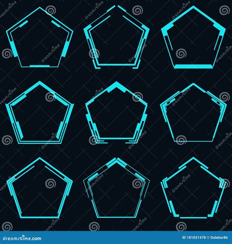 Hud Ui Gui Futuristic Frames User Interface Apocalipsis Epidemic Quarantine Zones Scanning