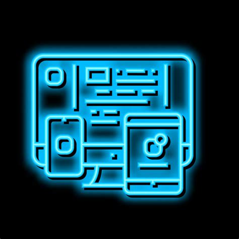 Application Software Neon Glow Icon Illustration 20585377 Vector Art At