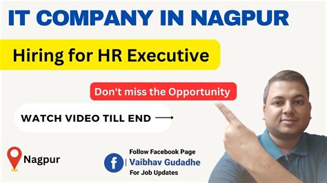 It Company In Nagpur Is Hiring Hr Executive Nagpur Job Nagpur Jobs Jobs