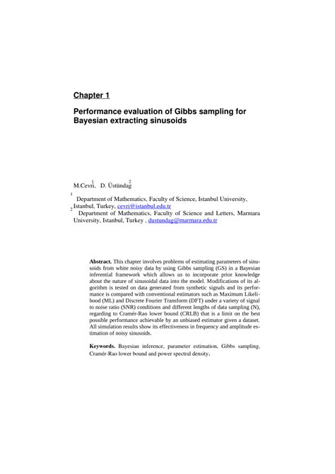 pdf performance evaluation of gibbs sampling for bayesian extracting