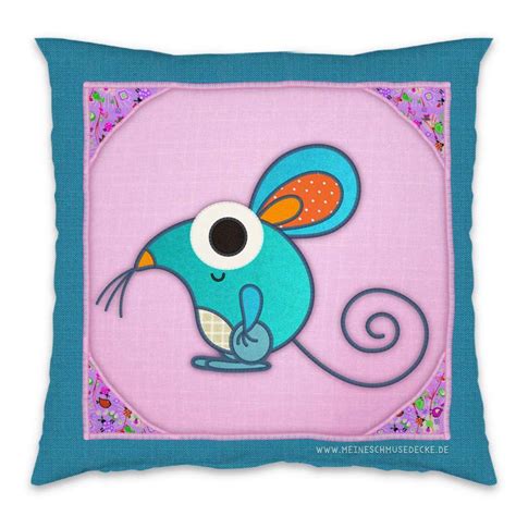 Patchwork Pals Cushion With Mouse Swook English