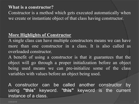 C Constructors Pptx