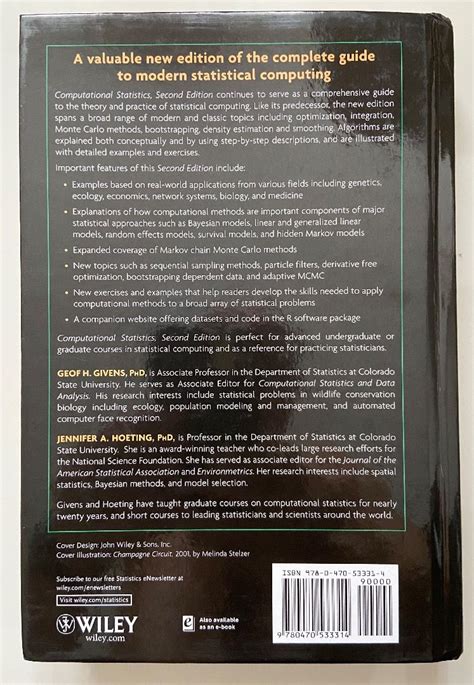 Computational Statistics 2nd Edition By Givens And Hoeting Hobbies And Toys Books And Magazines