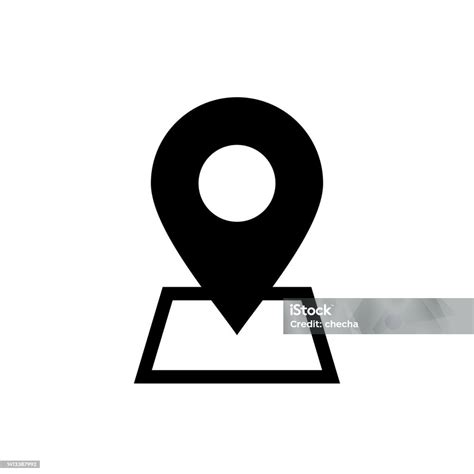Geolocation Map Marker Label Map Pointer Icon Stock Illustration