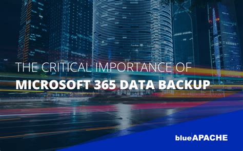 Protecting Your Business The Critical Importance Of Microsoft 365 Data Backup Blueapache