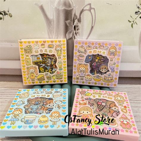 Stiker Mini Anti Air Isi 100 Bahan Pvc Kode KL 75 Cute Stiker Viral
