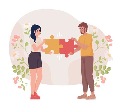 Ilustración De Vector De Concepto Plano De Relación De Fijación De