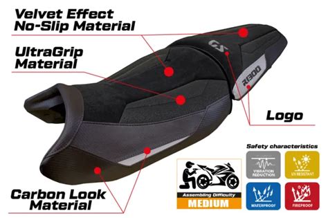 Bmw R1300gs 2023 2024 Standard Siège Housse Tappezzeria Ultragrip