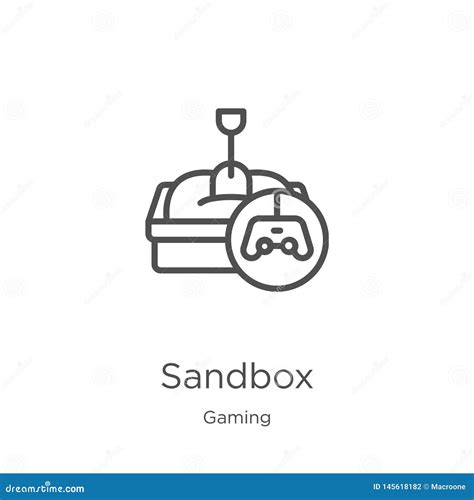 Sandbox Icon Vector From Gaming Collection Thin Line Sandbox Outline