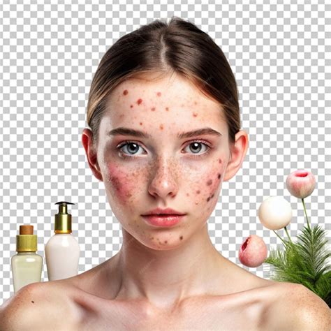 Premium Psd Beautiful Girl With Pimples On The Face Hygiene