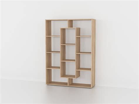 ᐉ Полиця для книг на 11 комірок ДСП Дуб сонома P0009d • Краща ціна в Києві Україні • Купити в