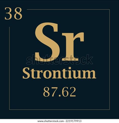 Symbol Element Strontium Atomic Mass Number Stock Vector Royalty Free